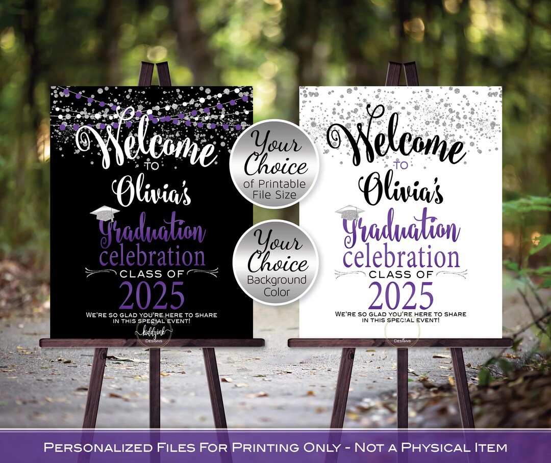 Graduation Celebration Party Personalized Welcome Sign Printable ...