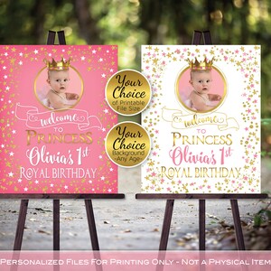 Princess Royal Birthday Party Welcome Sign Printable | With Photo ...