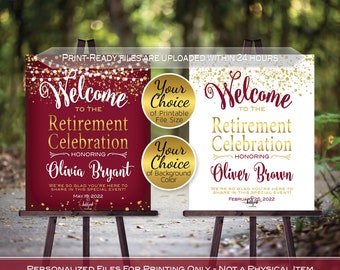 Retirement Party Sign Retirement Welcome Sign Retirement - Etsy