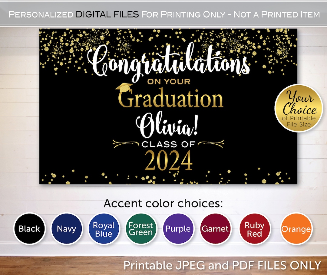 Graduation Congratulations Backdrop Banner Print-ready File | Class of ...