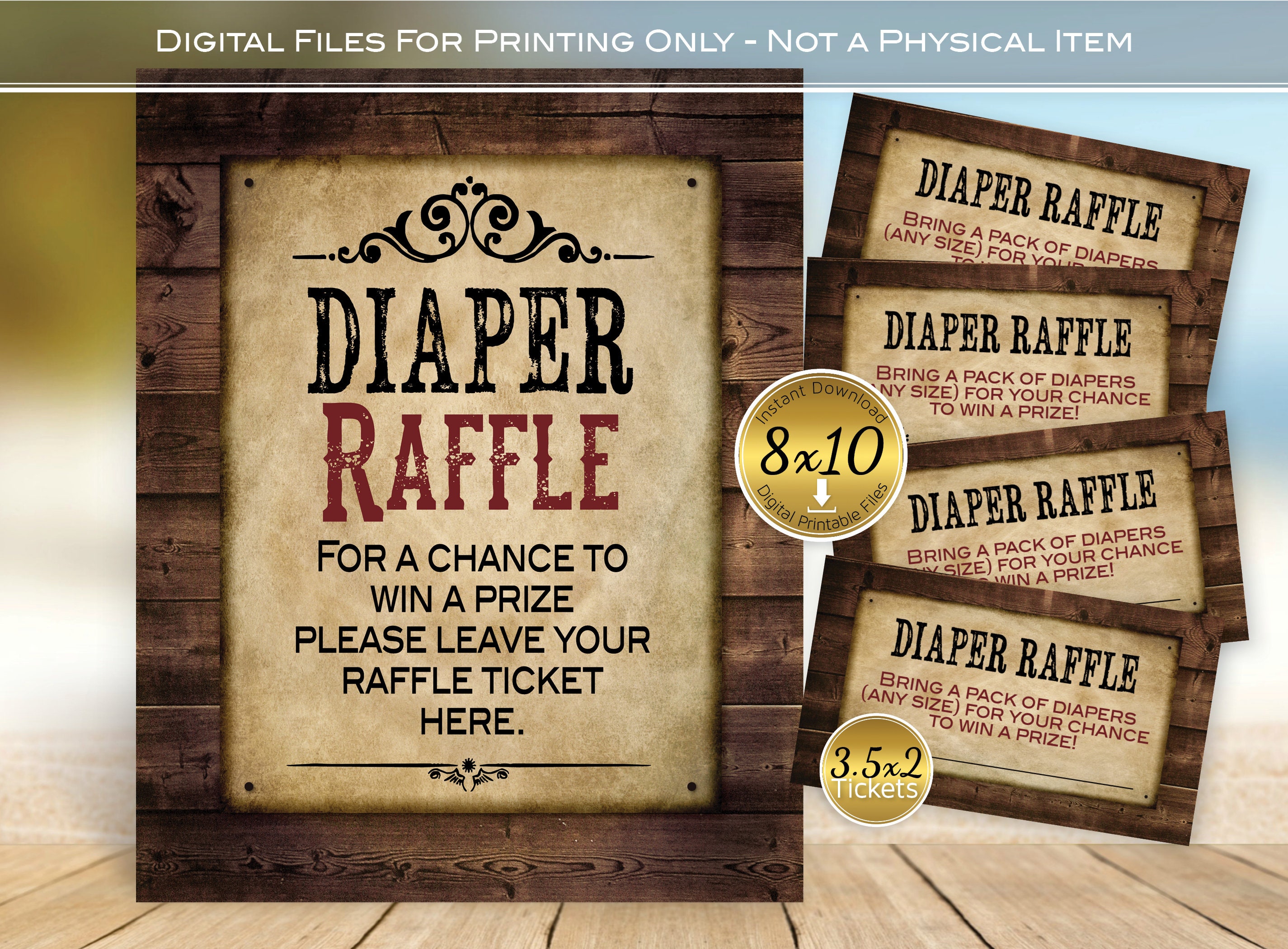 Diaper Raffle 8x10 Table Sign and Tickets Dudes Diapers - Etsy Canada
