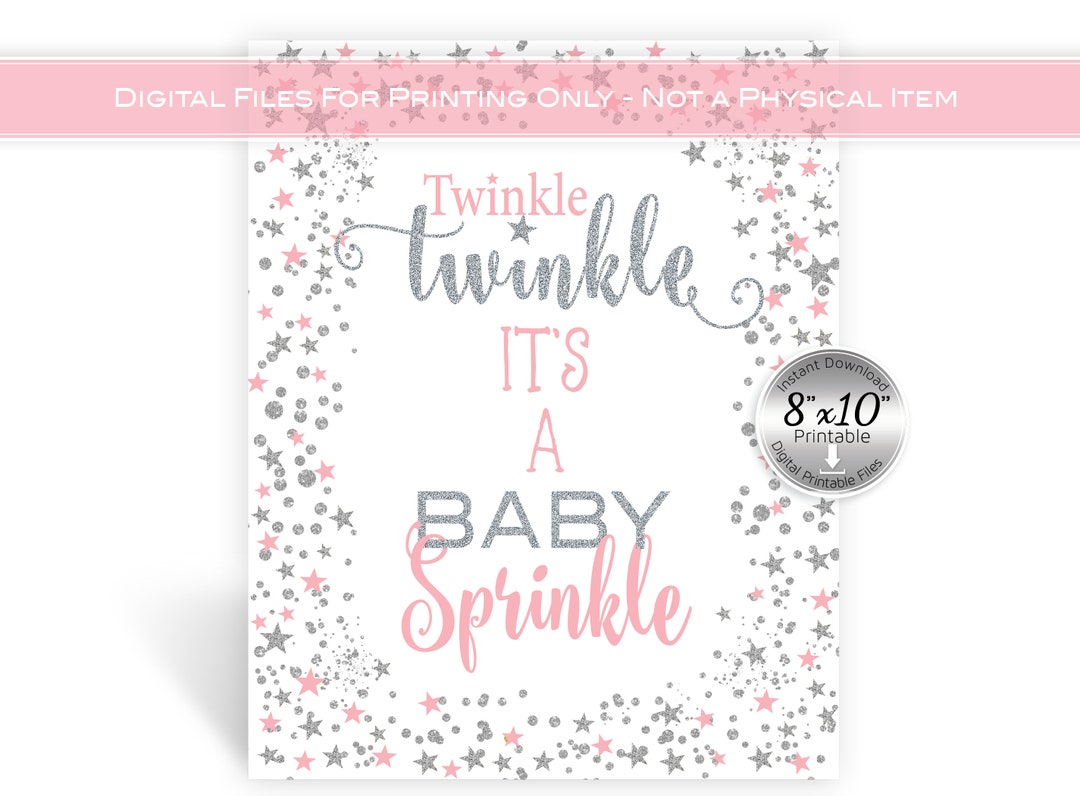Twinkle It's a Sprinkle 8x10 Table Sign Printable Baby - Etsy