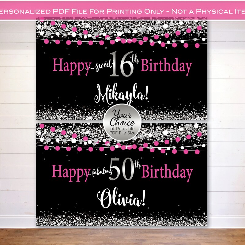 Hot Pink Banner - Etsy
