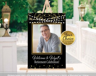 Retirement Party Sign, Retirement Welcome Sign, Retirement Celebration ...