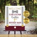 Little Man Birthday Welcome Sign Printable Poster Gray Gold - Etsy