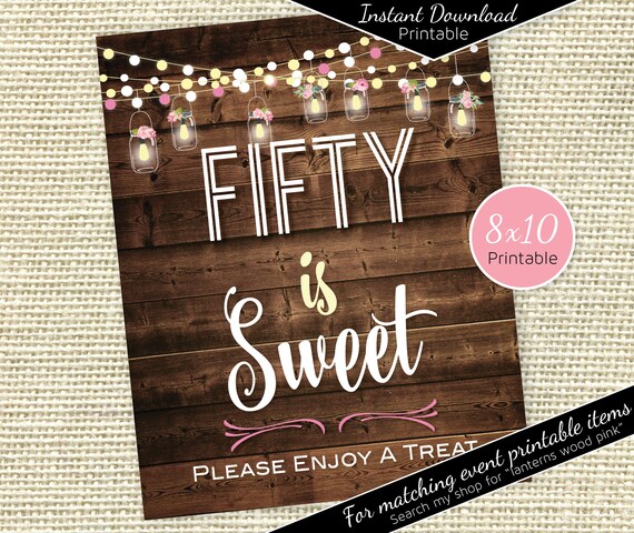 Fifty is Sweet 8x10 Treats 50th Birthday or Anniversary - Etsy