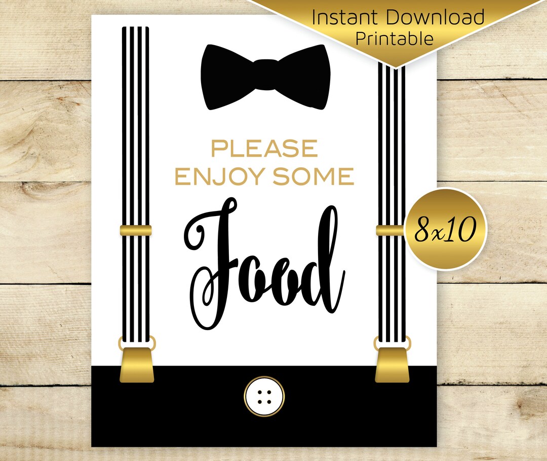 Food Table Sign Printable for Our Little Man Baby Shower or Birthday ...