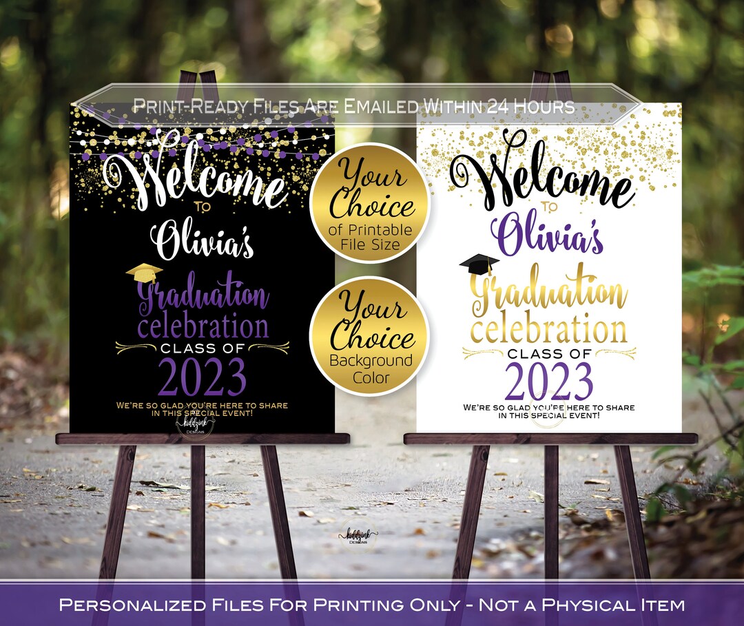 Graduation Celebration Party Personalized Welcome Sign - Etsy