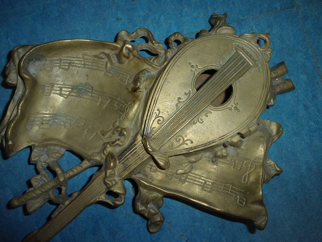 Rare Brass,bronze Sheet Music and Instument Trinket Box Japan - Etsy