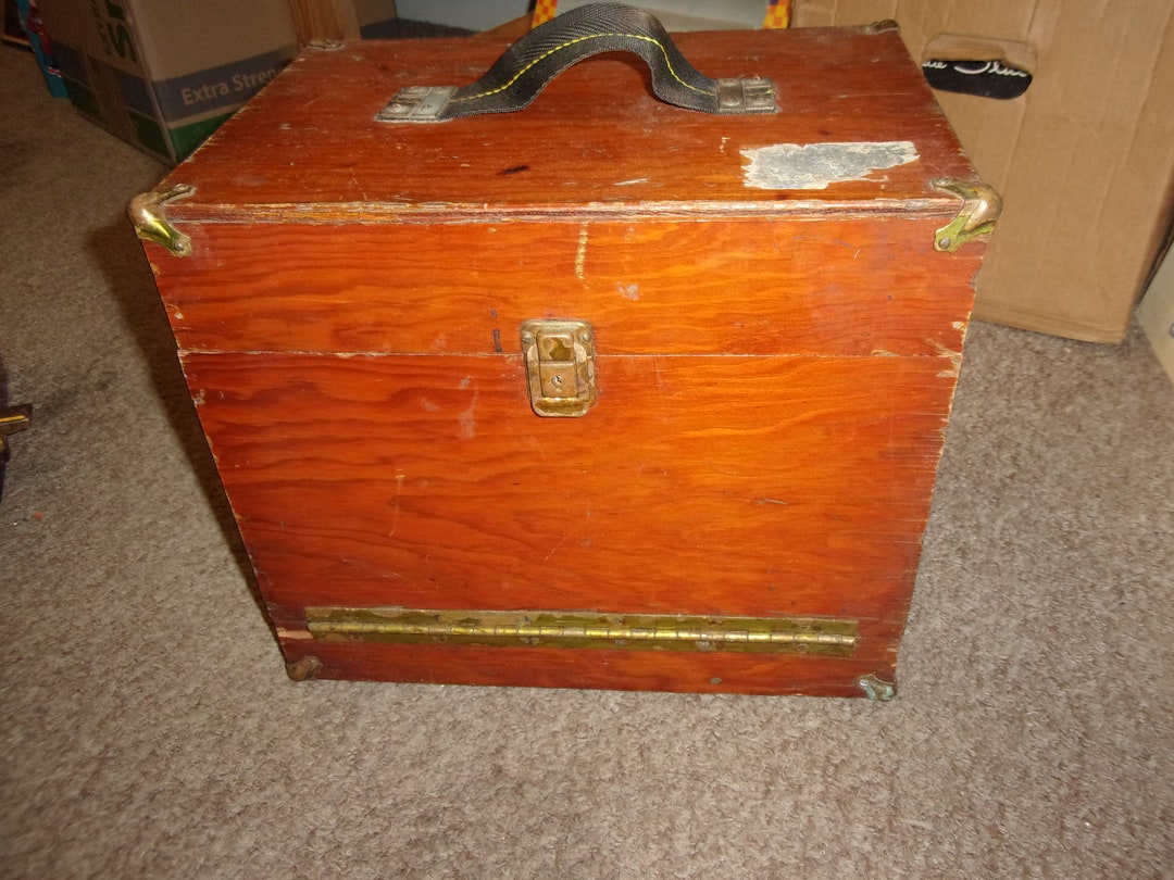 Antique Wooden Fishing Tackle Box With Antique Collectibles - Etsy
