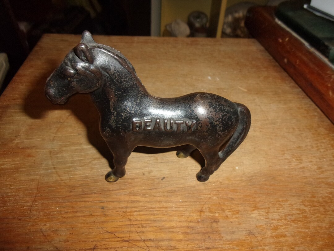 Antique Cast Iron Horse Bank beauty - Etsy
