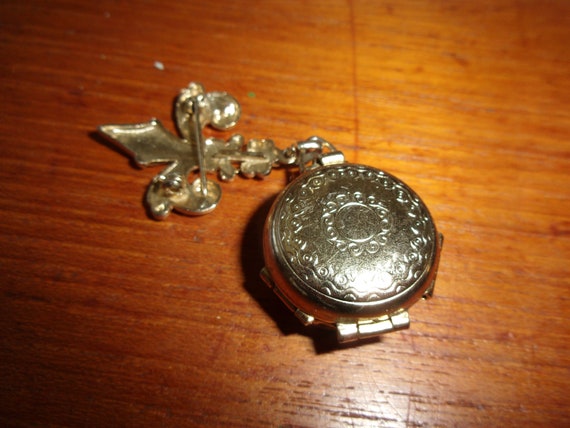 Vintage Cora 4-way locket brooch - Gem