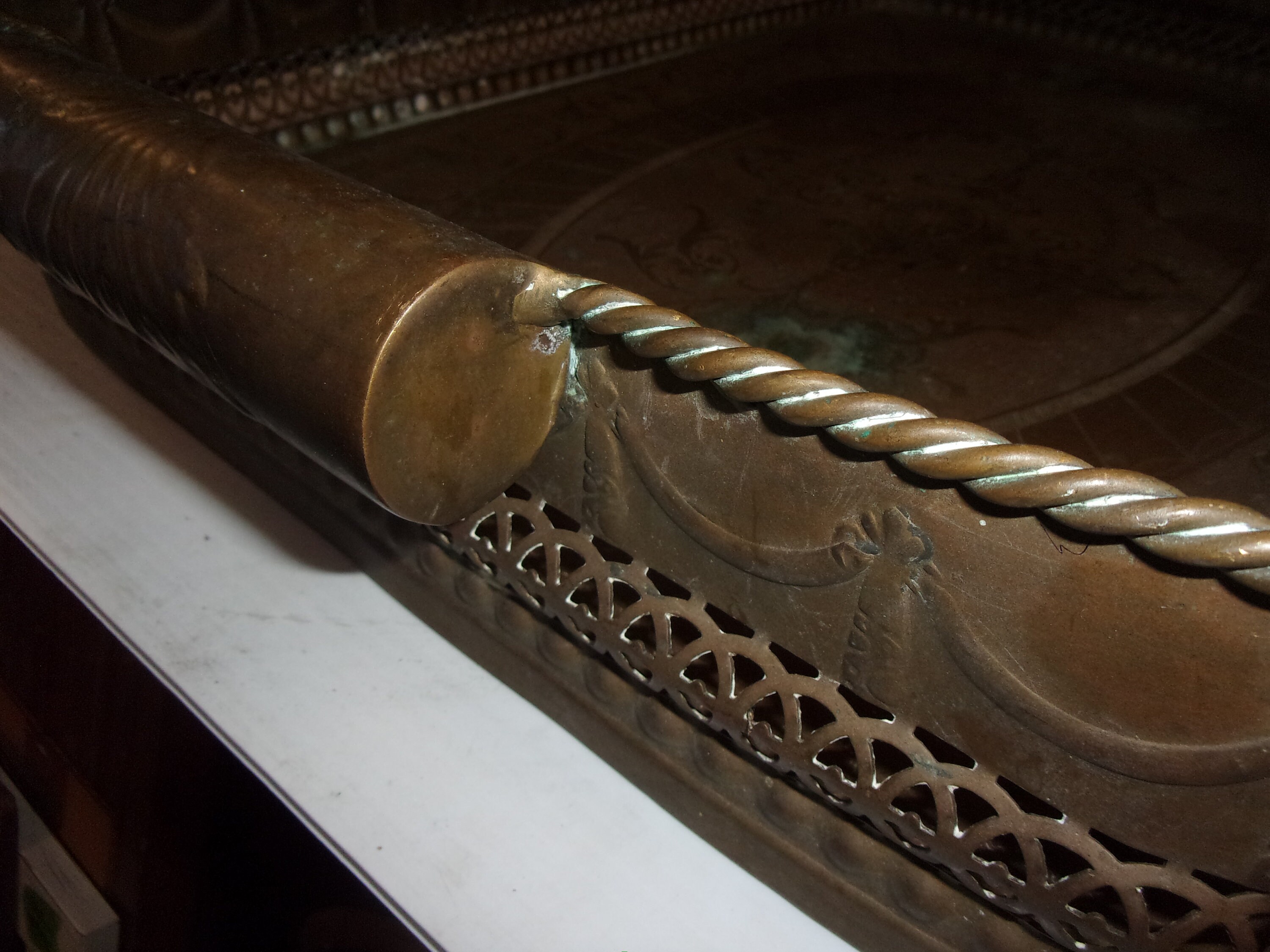 Extra Large Castilian Brass Copper Ornate Serving Tray - Etsy