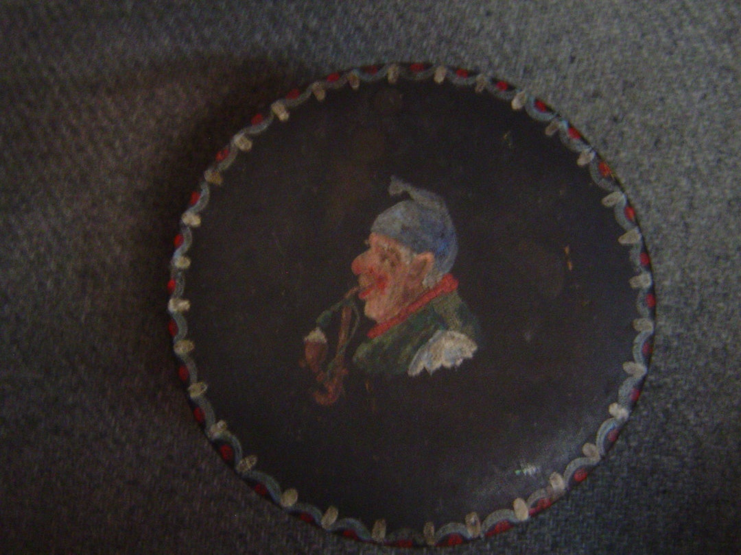 Antique Hand Painted Tobacco Tin Pennsylvania Dutch Style - Etsy