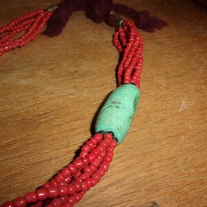 Antique Tibetan Authentic Coral Turquoise Hand Made Necklace - Etsy