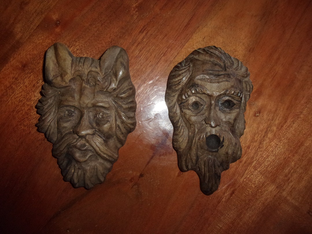 Pair of Antique Hand Carved Gothic Medieval Mythical Wall Hangings - Etsy