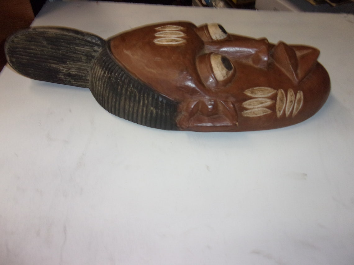 Tribal Warrior Carved Wood Native American Mask - Etsy