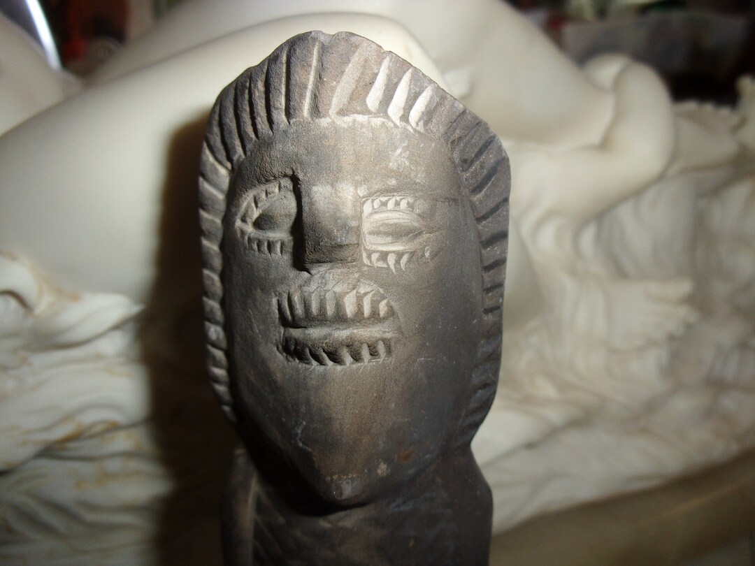 Carved Etched Ancient Clay Effigy Figurine Detailed Primitive - Etsy