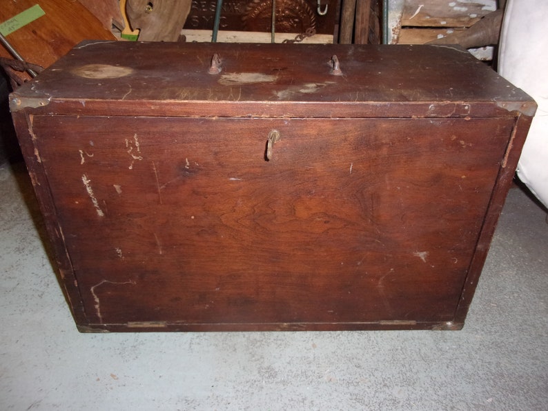 Antique Wooden Sea Captain Navigation Writing Box Chest - Etsy