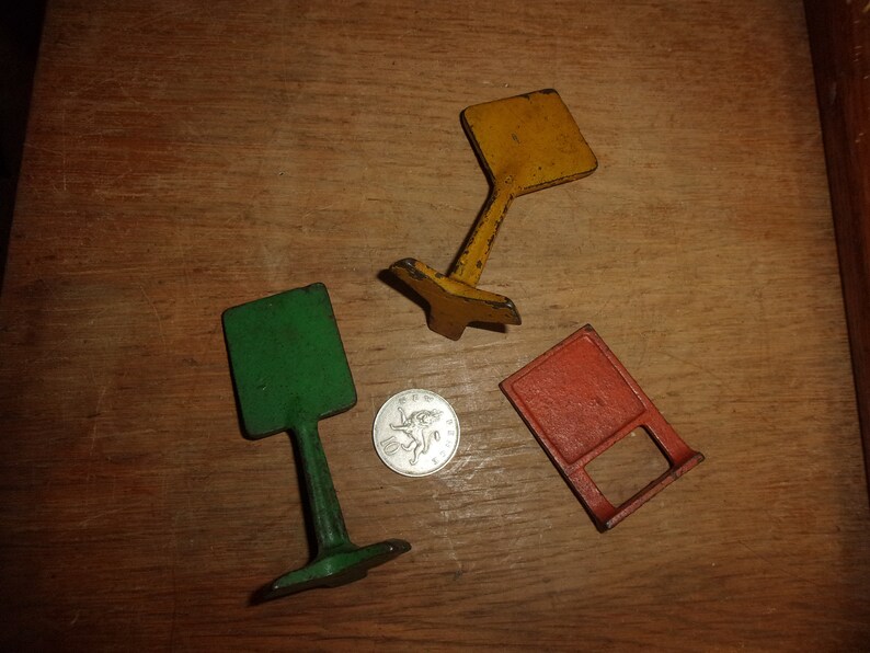 Antique Metal Signs for Toy Railroad Set 1930's - Etsy