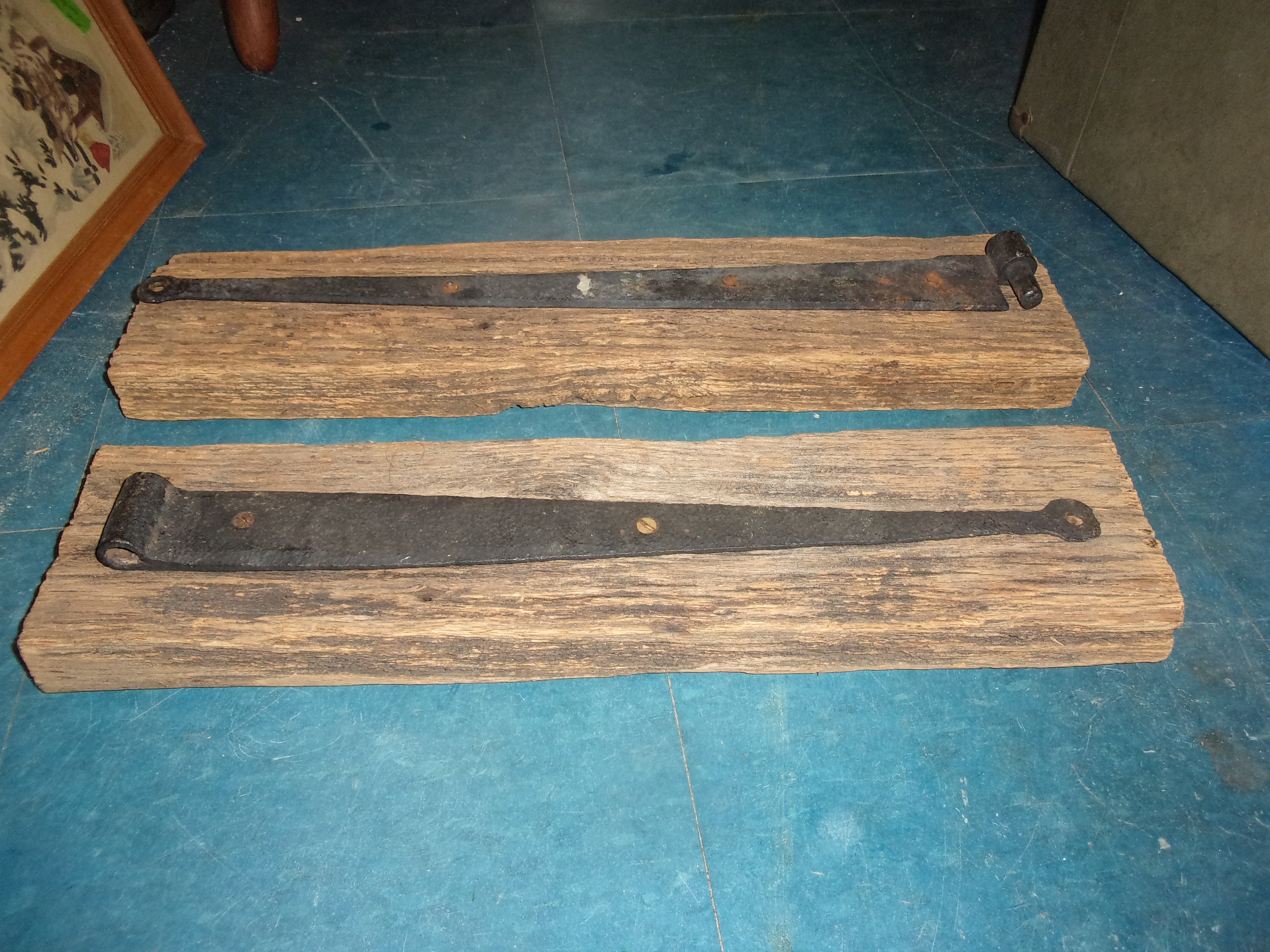 Antique 1800's Primitive Strap Hinges Blacksmith Hand - Etsy