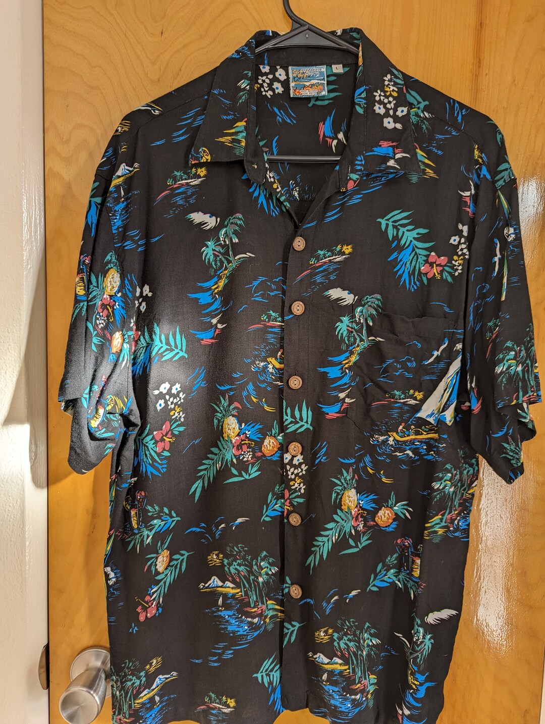 Vintage Hawaiian Shirt Pineapple Moon 1980s - Etsy