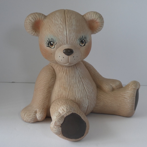 Ceramic Teddy Bear Figurine - Etsy