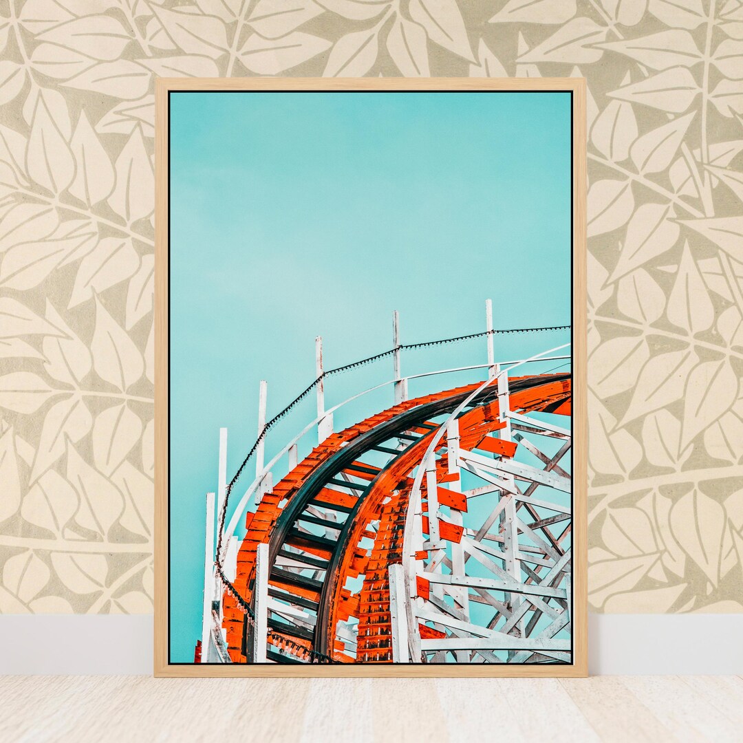 Fine Art Vintage Roller Coaster Print, Santa Cruz Beach Boardwalk ...
