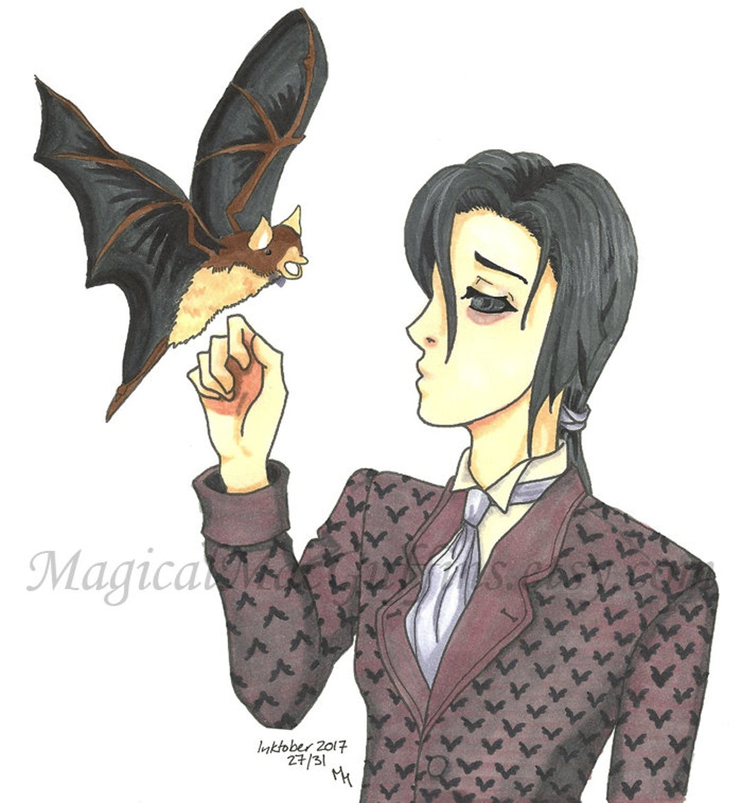 Whimsical 5x7 Bat Prince Fairy Tale Print - Etsy