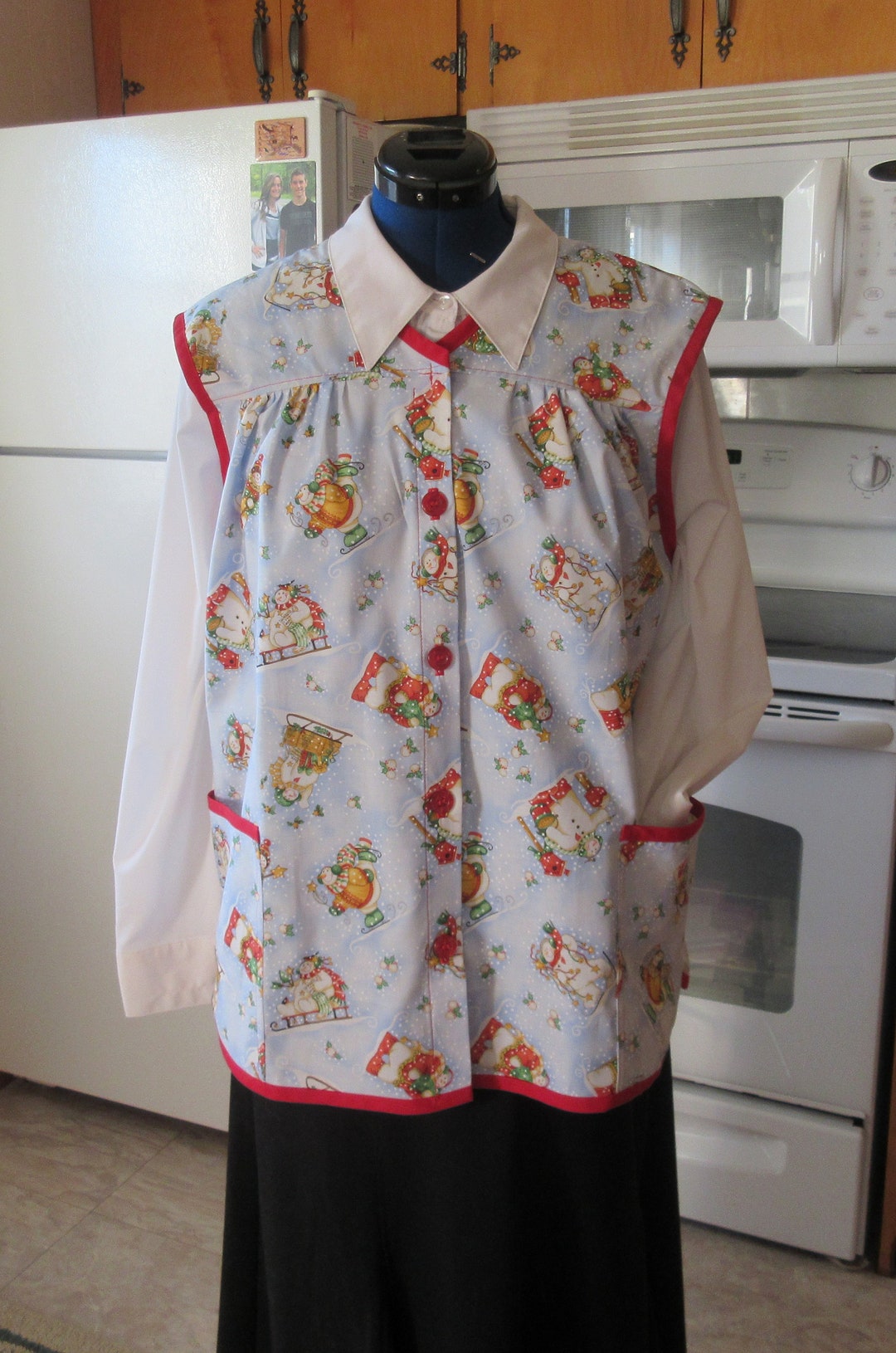 Cobbler Apron Sliding Snowmen Size Large Made in Maine - Etsy