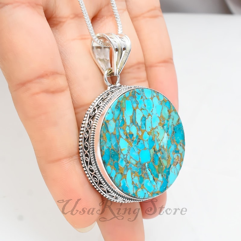 Turquoise Pendant - Etsy