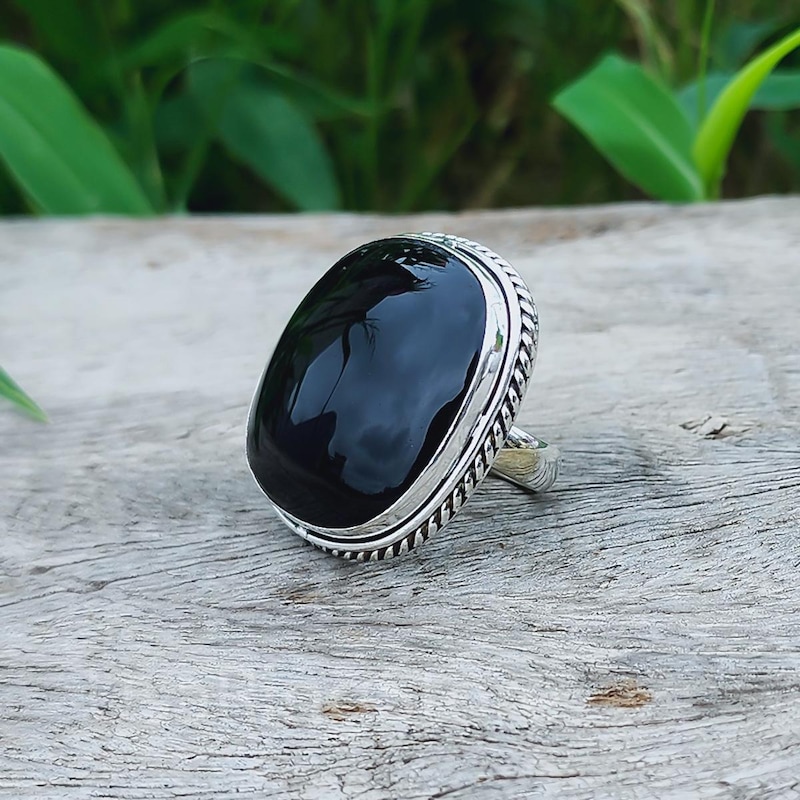Black Onyx Rings - Etsy