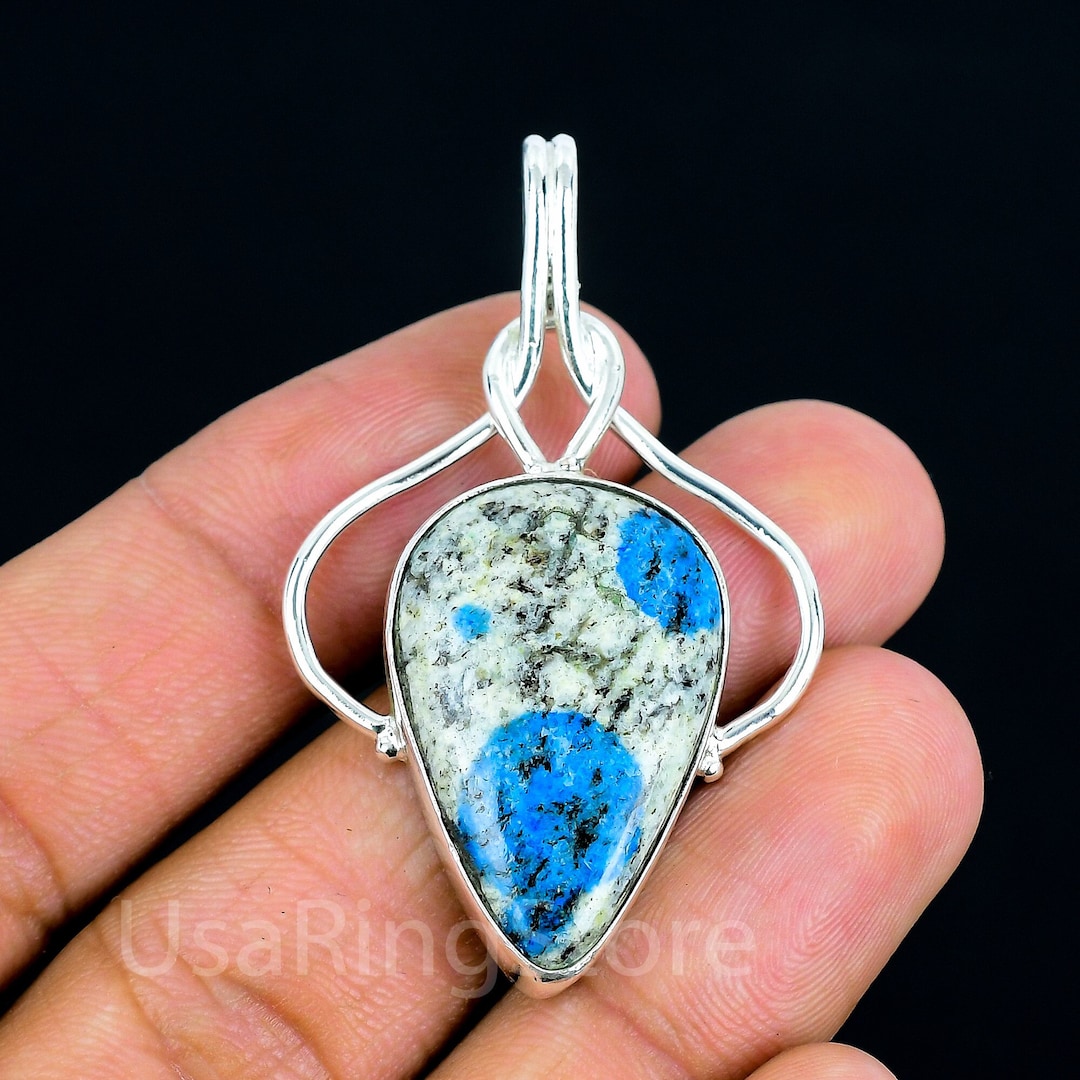 Blue Berry Jasper Pendant 925 Sterling Silver Pendant, K2 Jasper ...