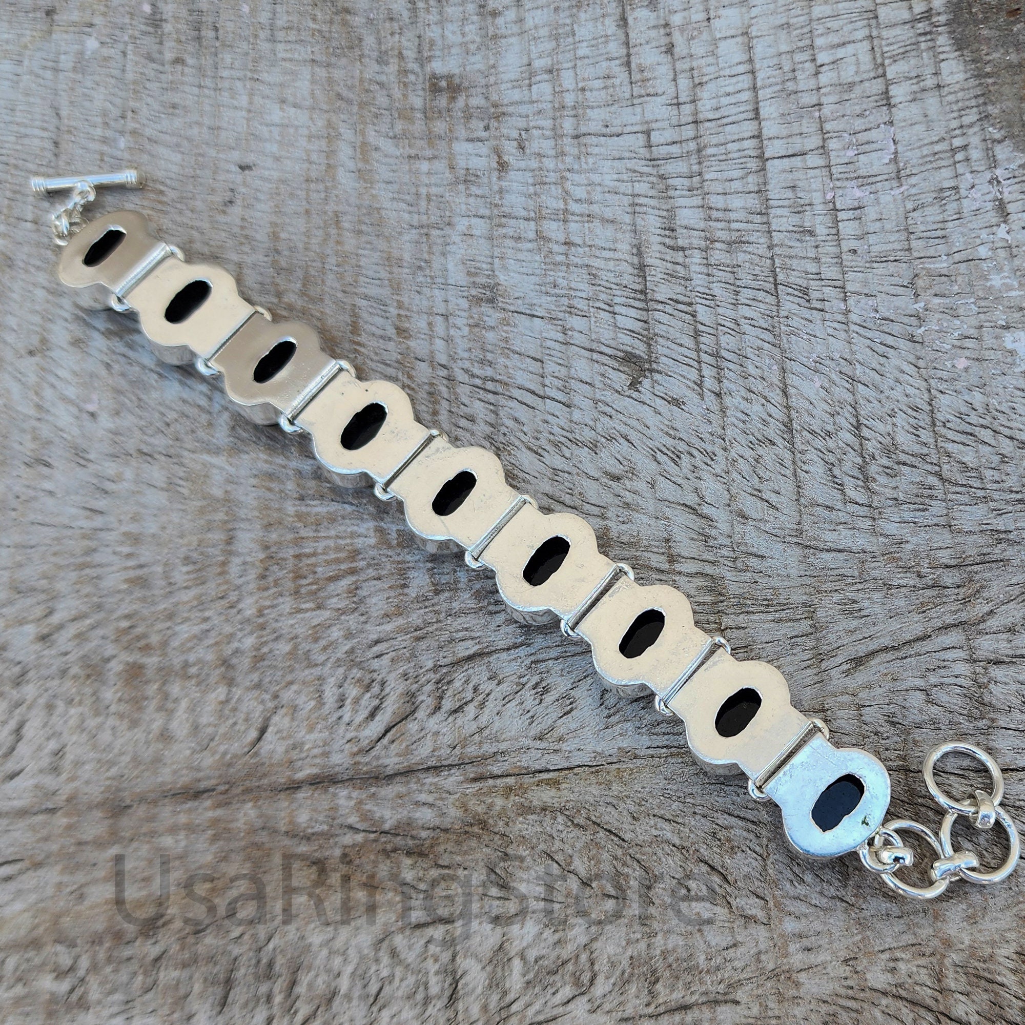 Handmade Black Onyx Bracelet: 925 Sterling Silver Gemstone Bracelet - Etsy