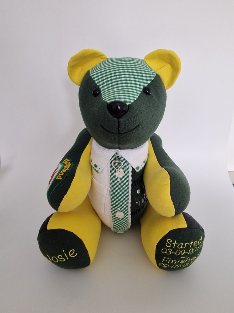 School Uniform Memory Bear – Keepsake Teddy With Embroidered Name - Etsy UK