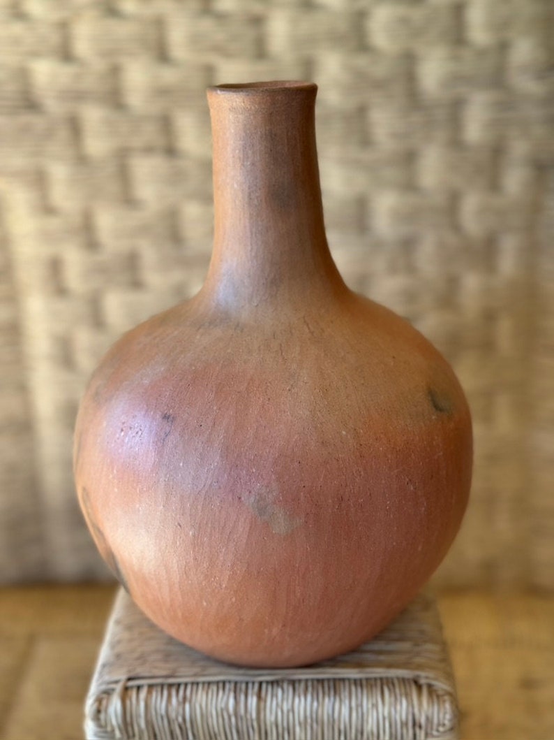 Mexican Indigenous Ceramic Barro Natural Bottle Vase - Etsy