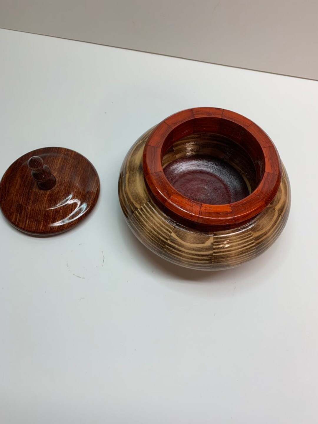 Segmented Box With Finial - Etsy