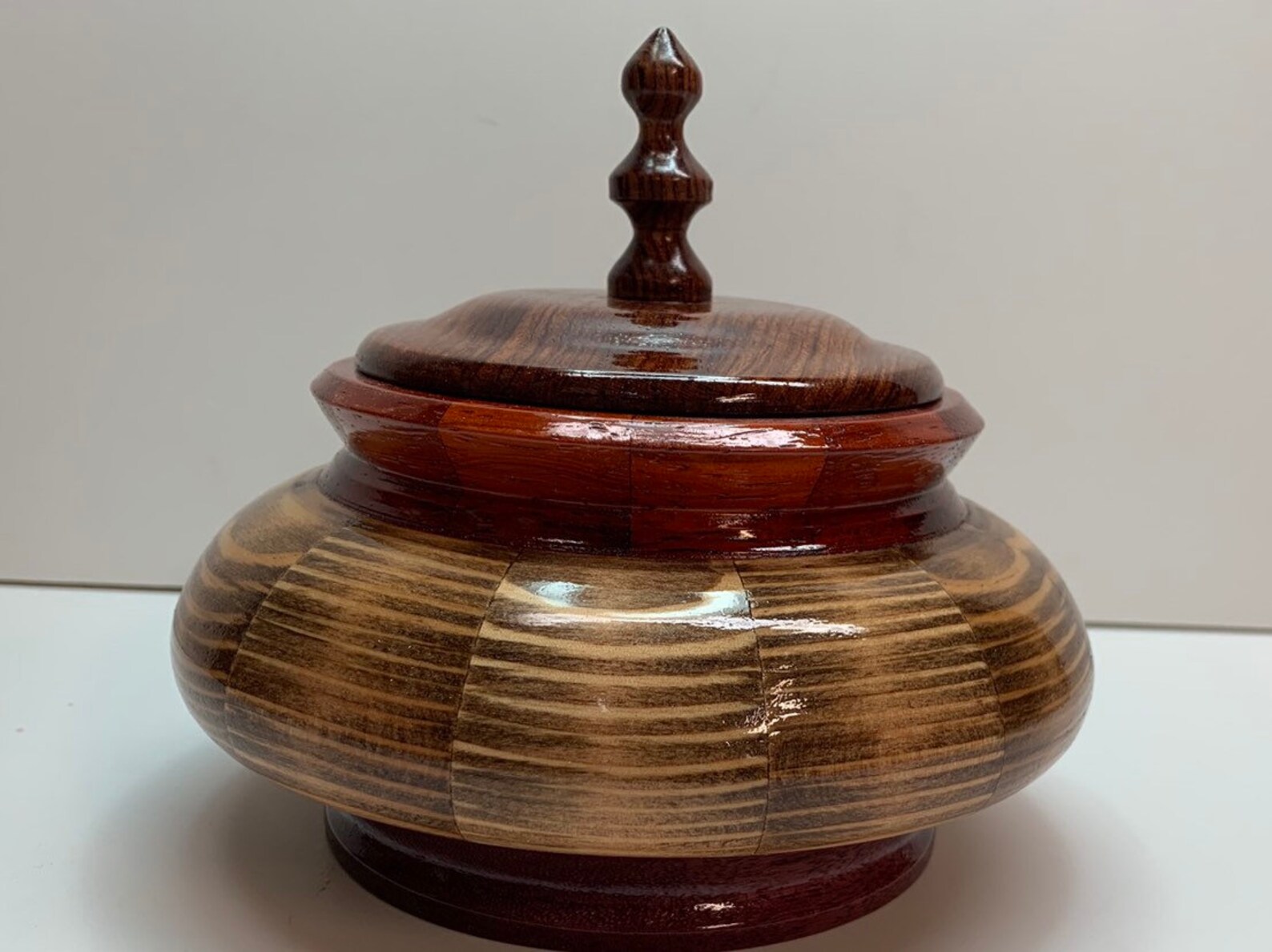 Segmented Box With Finial - Etsy