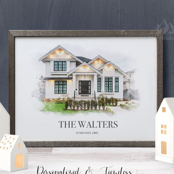 Custom House Portrait - Etsy
