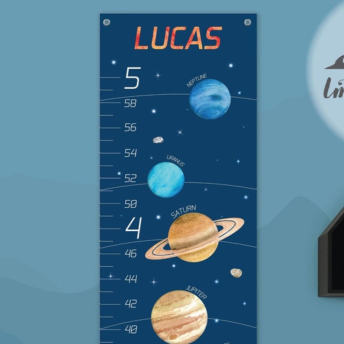Solar System Growth Chart. Personalized Growth Chart. - Etsy