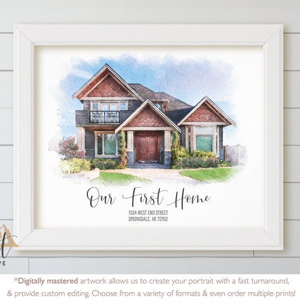 Custom House Portrait - Etsy