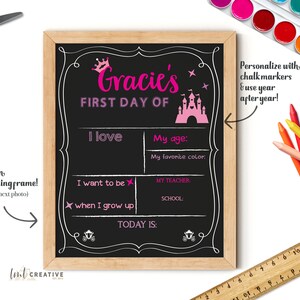 First Day of School Sign, Personalized Back to School Sign, Custom ...
