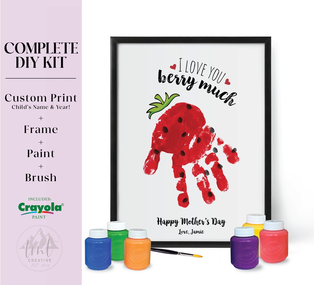 Personalized Mothers Day Gift, Handprint Art Kit, DIY Gift, Gift for ...