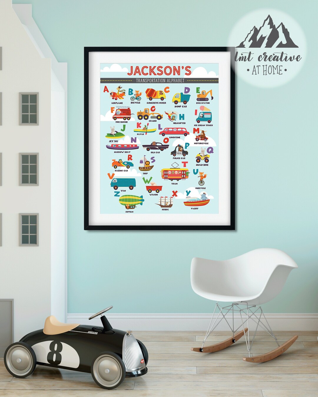 Personalized Transportation Poster. Nursery Wall Art. Transportation ...