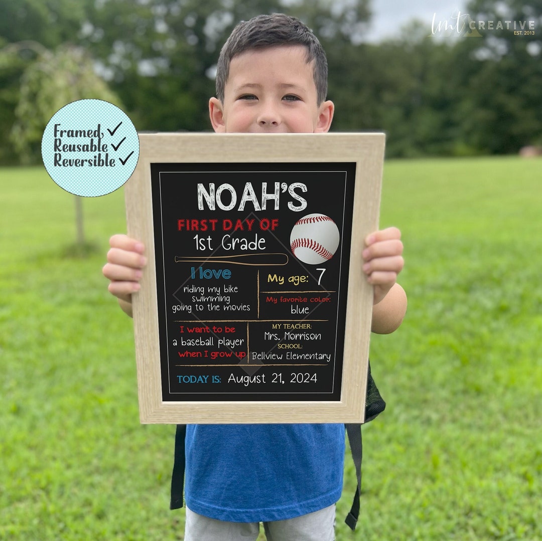 First Day of School Sign, Personalized Back to School Sign, Custom ...