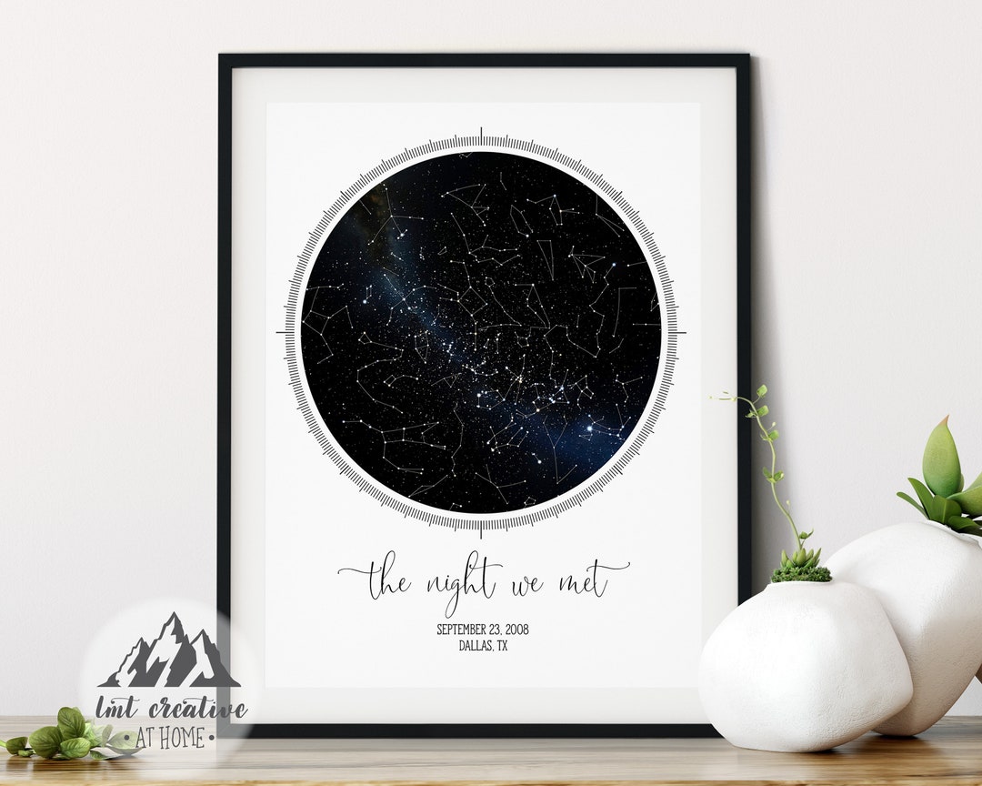 Custom Star Map. Star Map Poster. Anniversary Gift. Wedding Gift ...