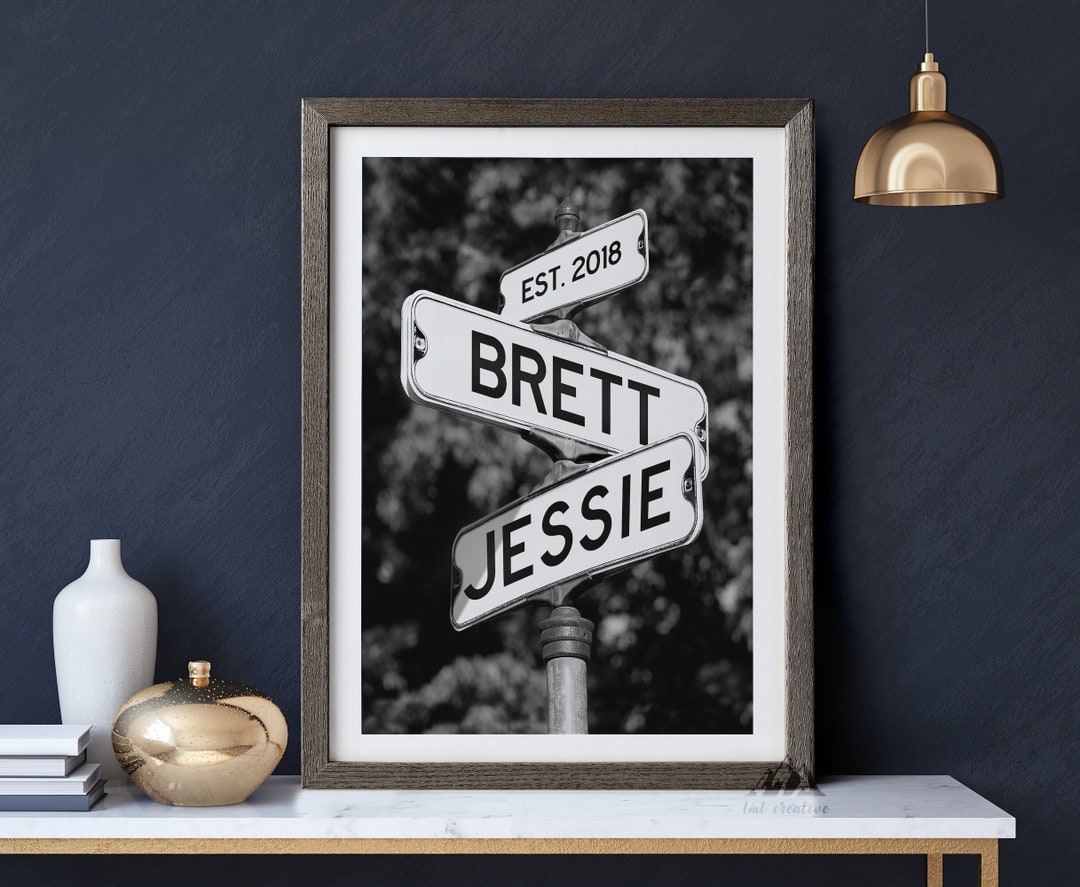 Street Sign Print Custom Valentines Day Gift Couple Print - Etsy