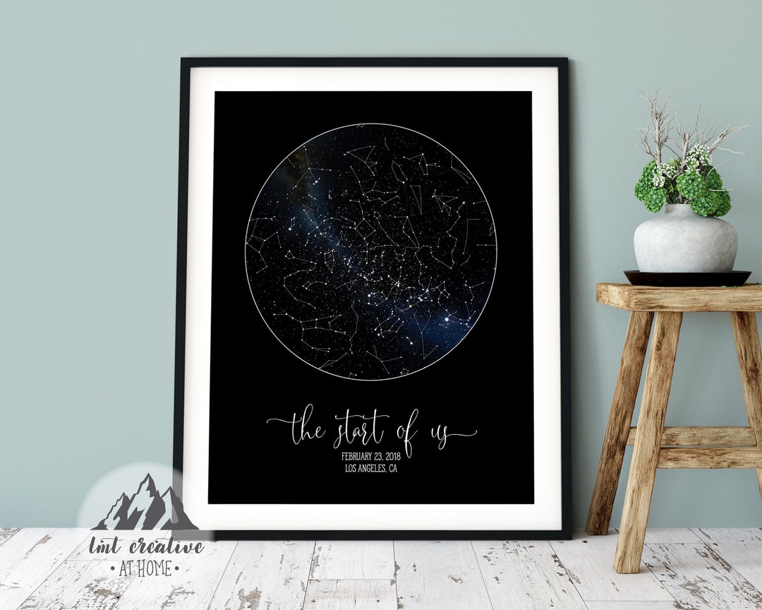 Custom Star Map. Star Map Poster. Anniversary Gift. Wedding Gift ...