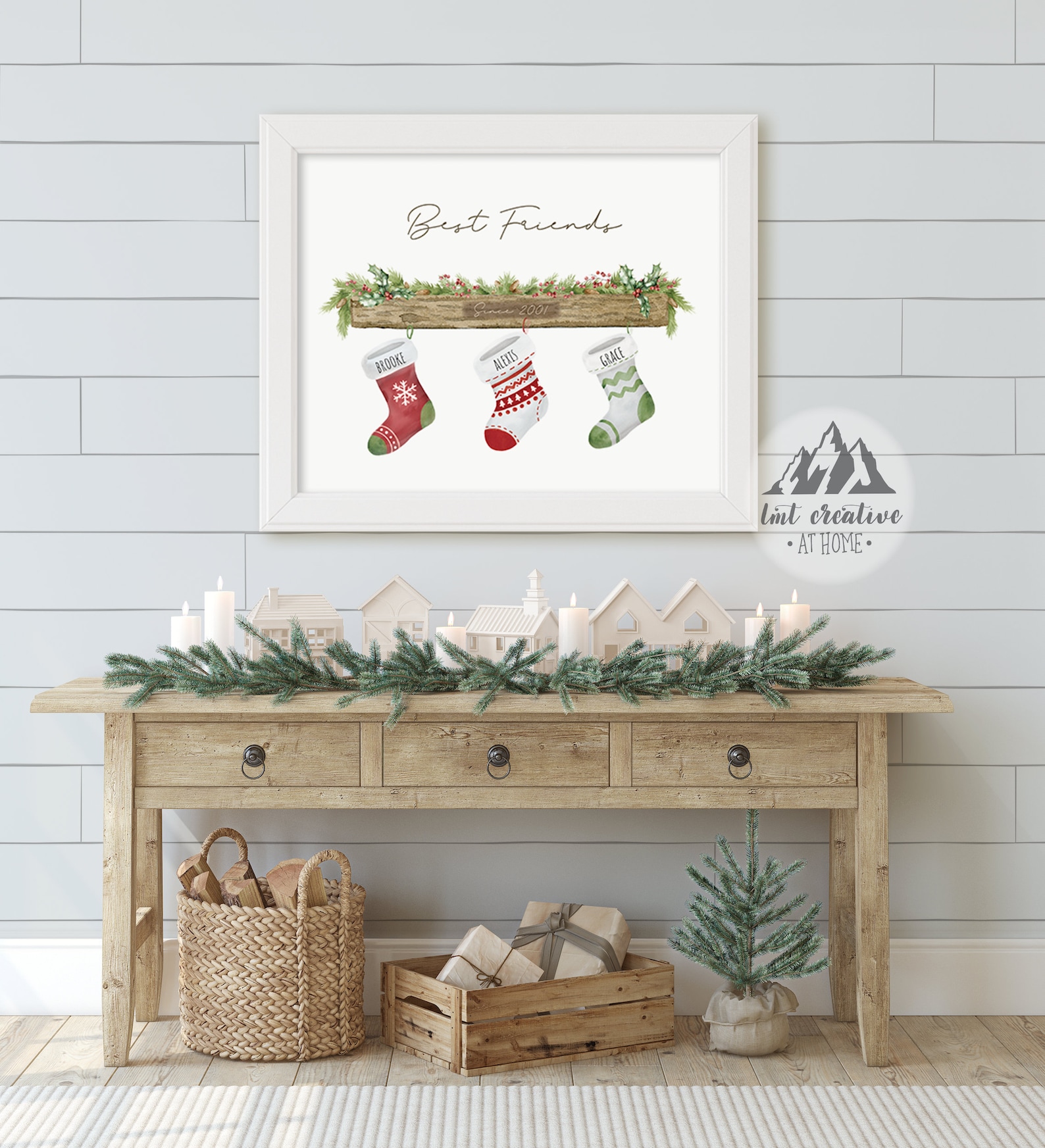 Custom Christmas Family Portrait Christmas Print Christmas - Etsy