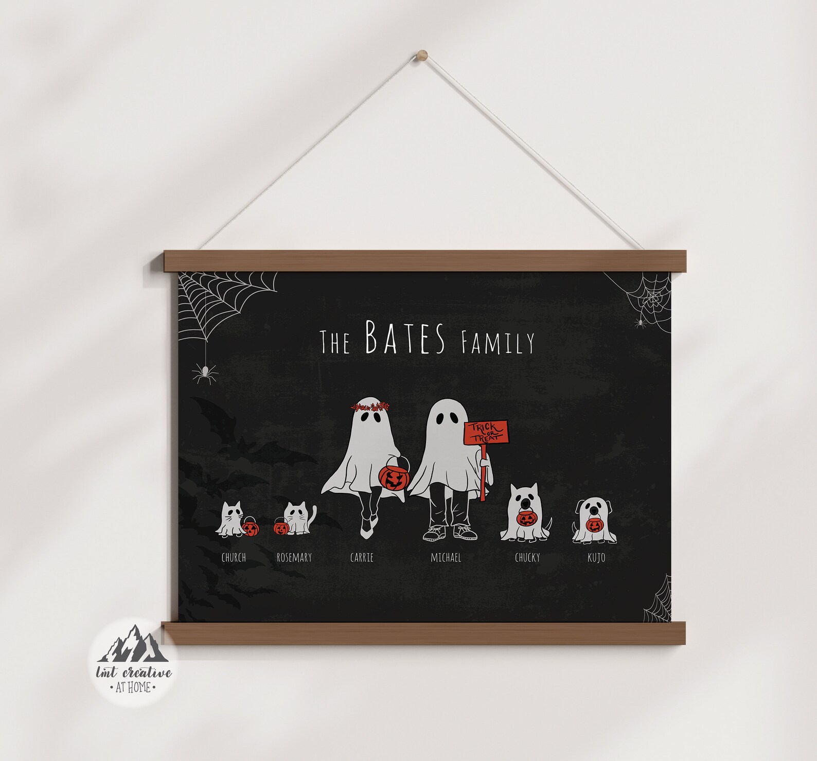 Halloween Family Sign, Personalized Halloween Sign, Ghost Family ...